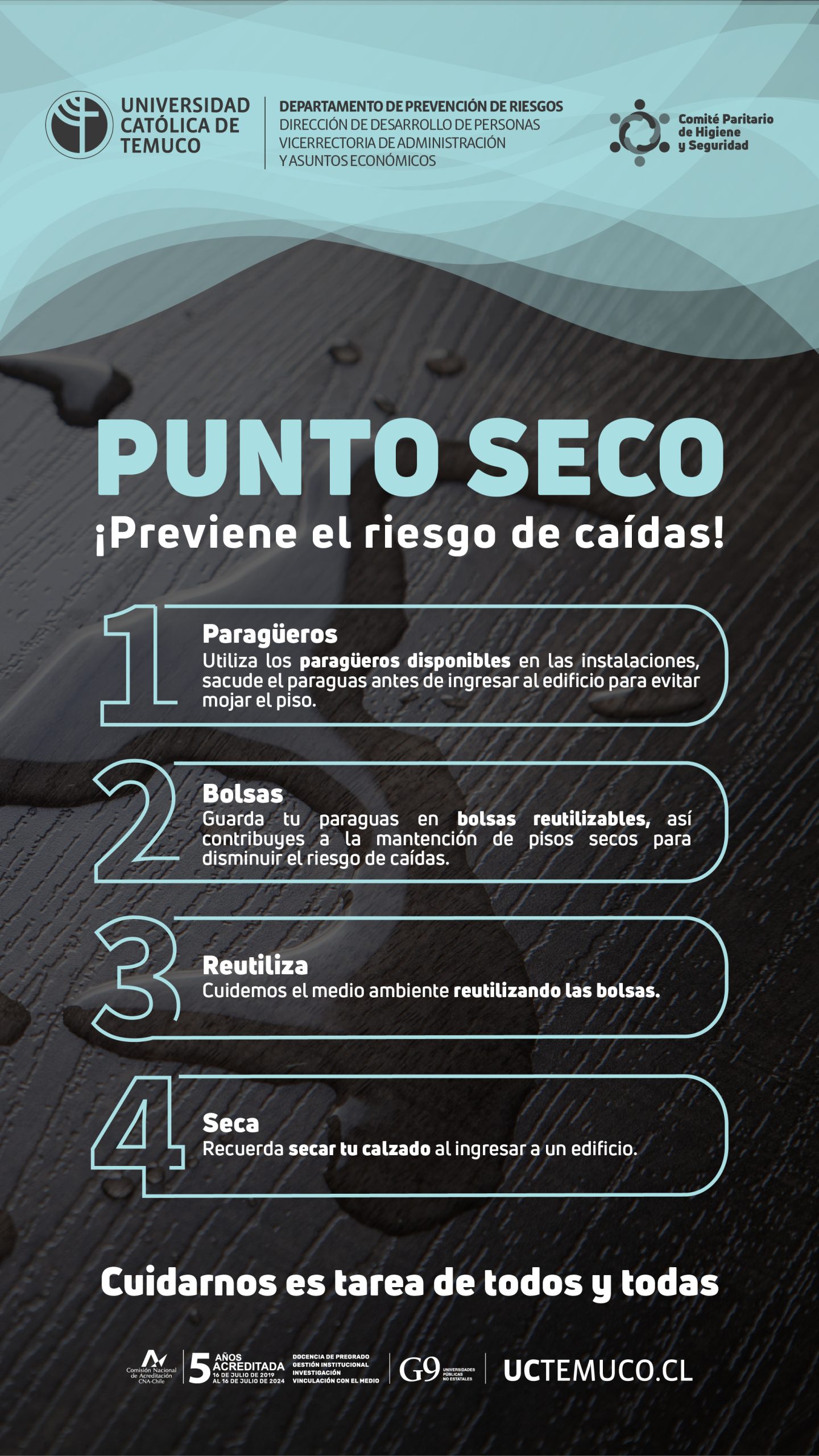 Campaña Punto Seco – Evitemos riesgos de caídas – DDPER UCT