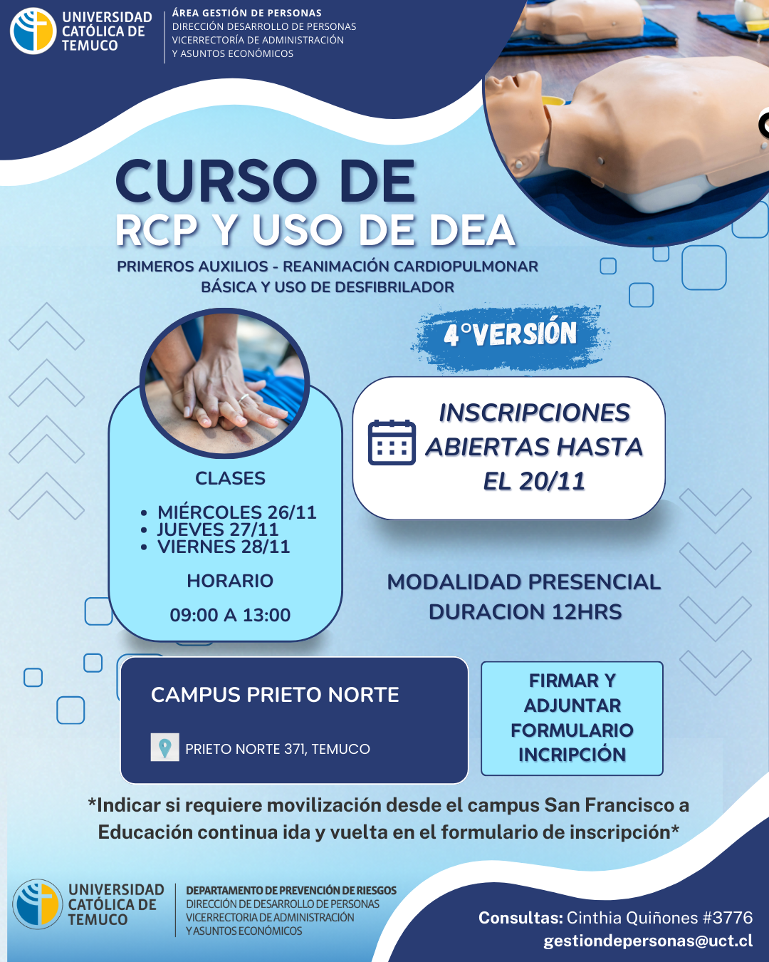 RCP y uso de DEA – 4° versión – DDPER UCT