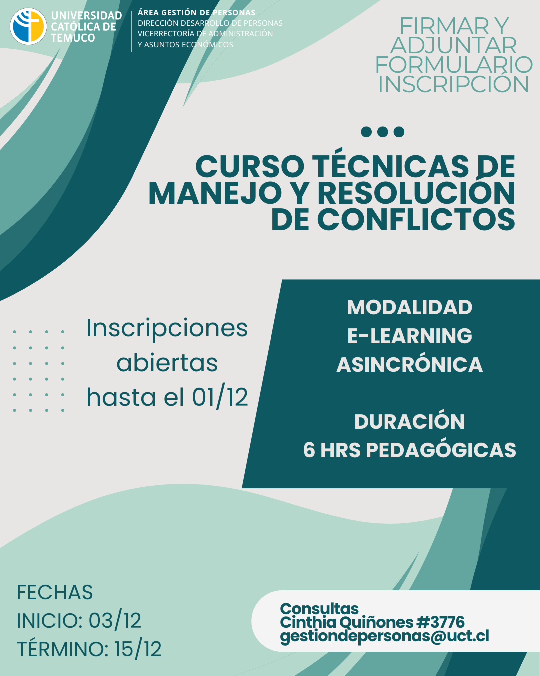 Técnicas de manejo y resolución de conflictos – DDPER UCT